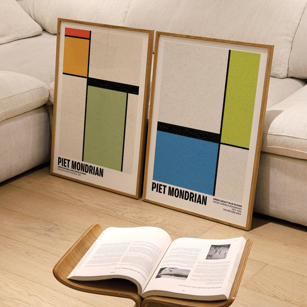 Mondrian Cubism Bundle Prints | Set Of 2 | Colourful Geometric Poster ...