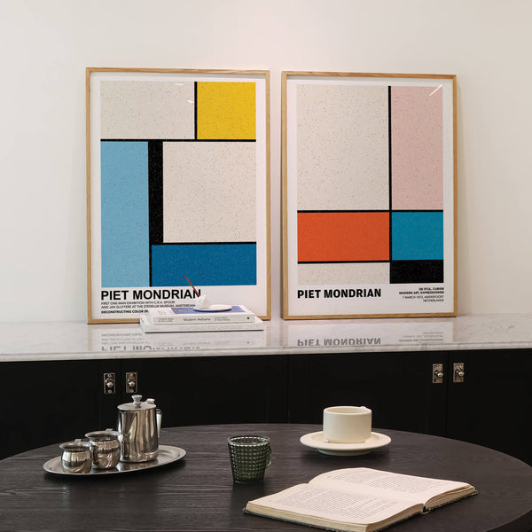 Mondrian Cubism Bundle Prints | Set Of 2 | Colourful Geometric Poster ...
