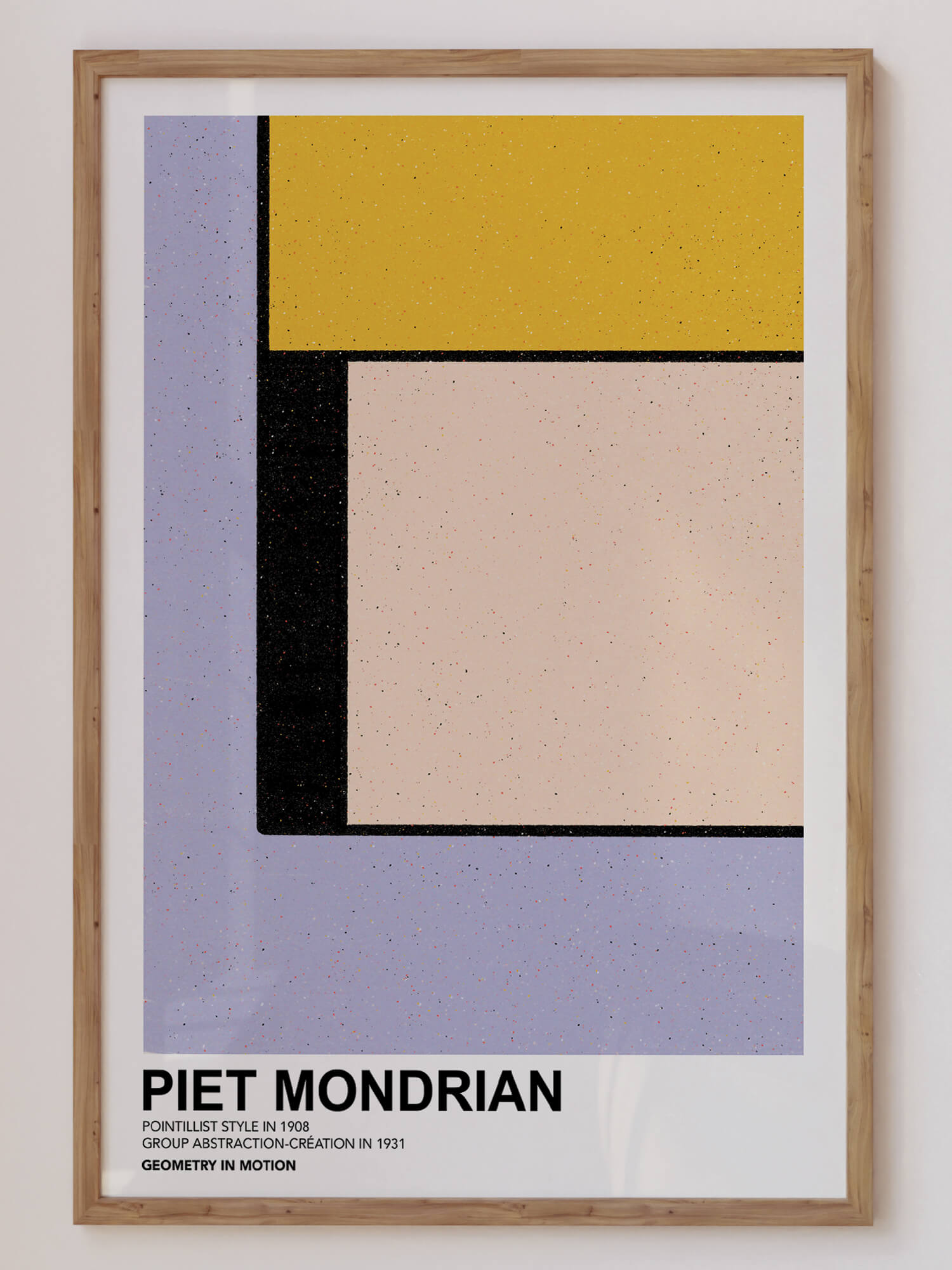 Mondrian Cubism Print | Colourful Geometric Poster | EDGE Wall Art