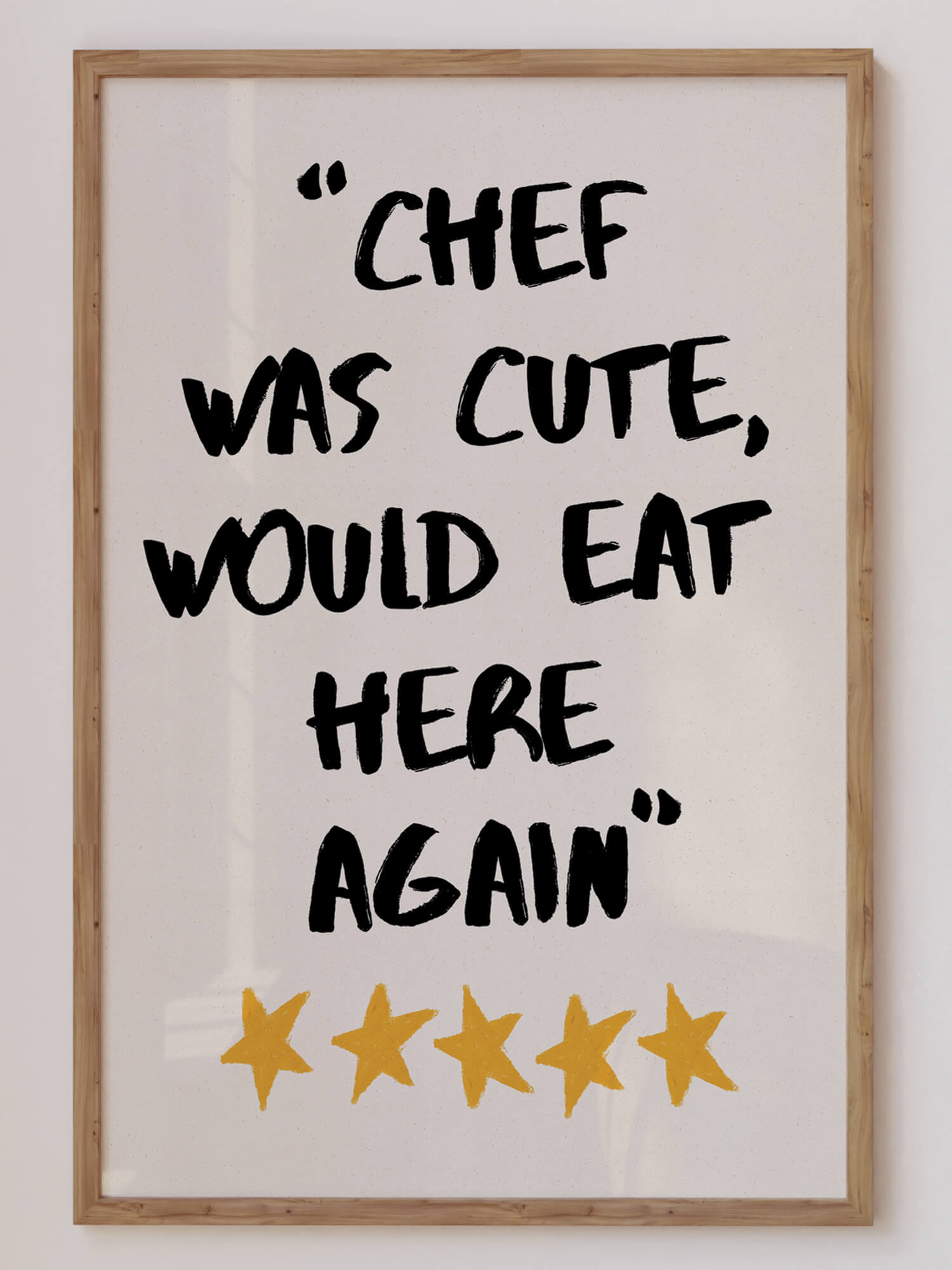 Chef Was Cute Print | Kitchen Decor | Bar Cart Wall Art | EDGE Wall Art