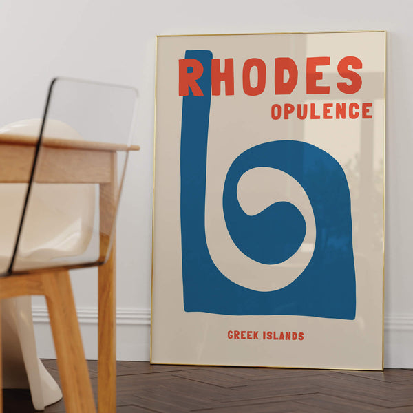 Rhodes Greek | Assouline Inspired Travel Poster | EDGE Wall Art