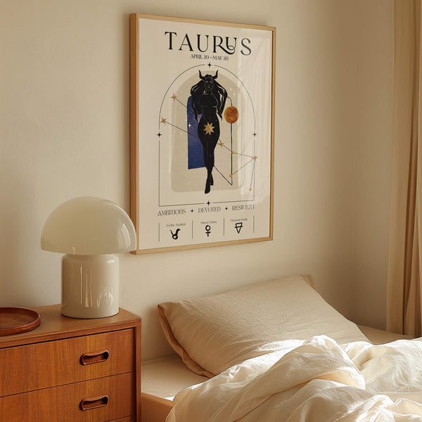 Taurus Astrology Zodiac Wall Art Print | Star Sign Posters | EDGE Wall ...