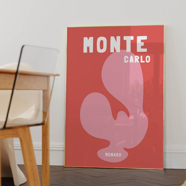 Monte Carlo Travel Print | Assouline-Inspired Monaco Poster | EDGE Wall Art