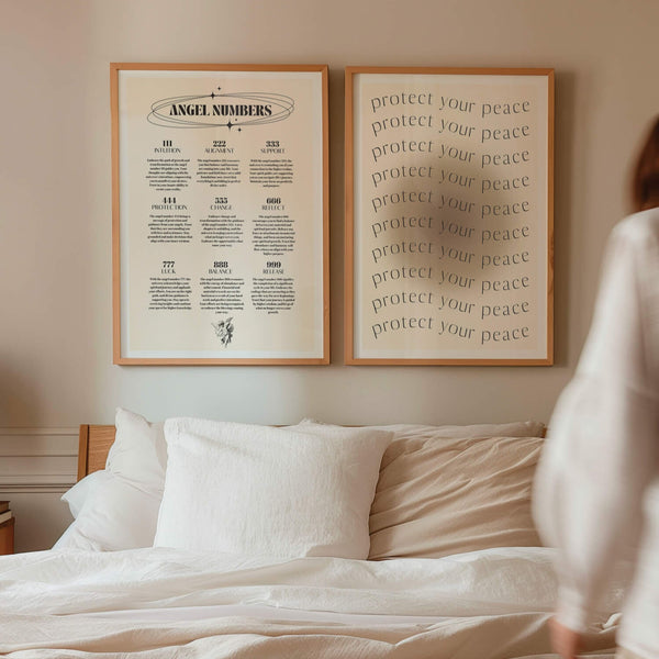Vintage Angel Numbers Bundle Prints | Wall art | EDGE Wall Art