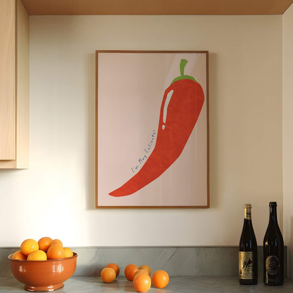 Spicy Chili Wall Art Print – Funky Kitchen Poster – EDGE Wall Art Australia