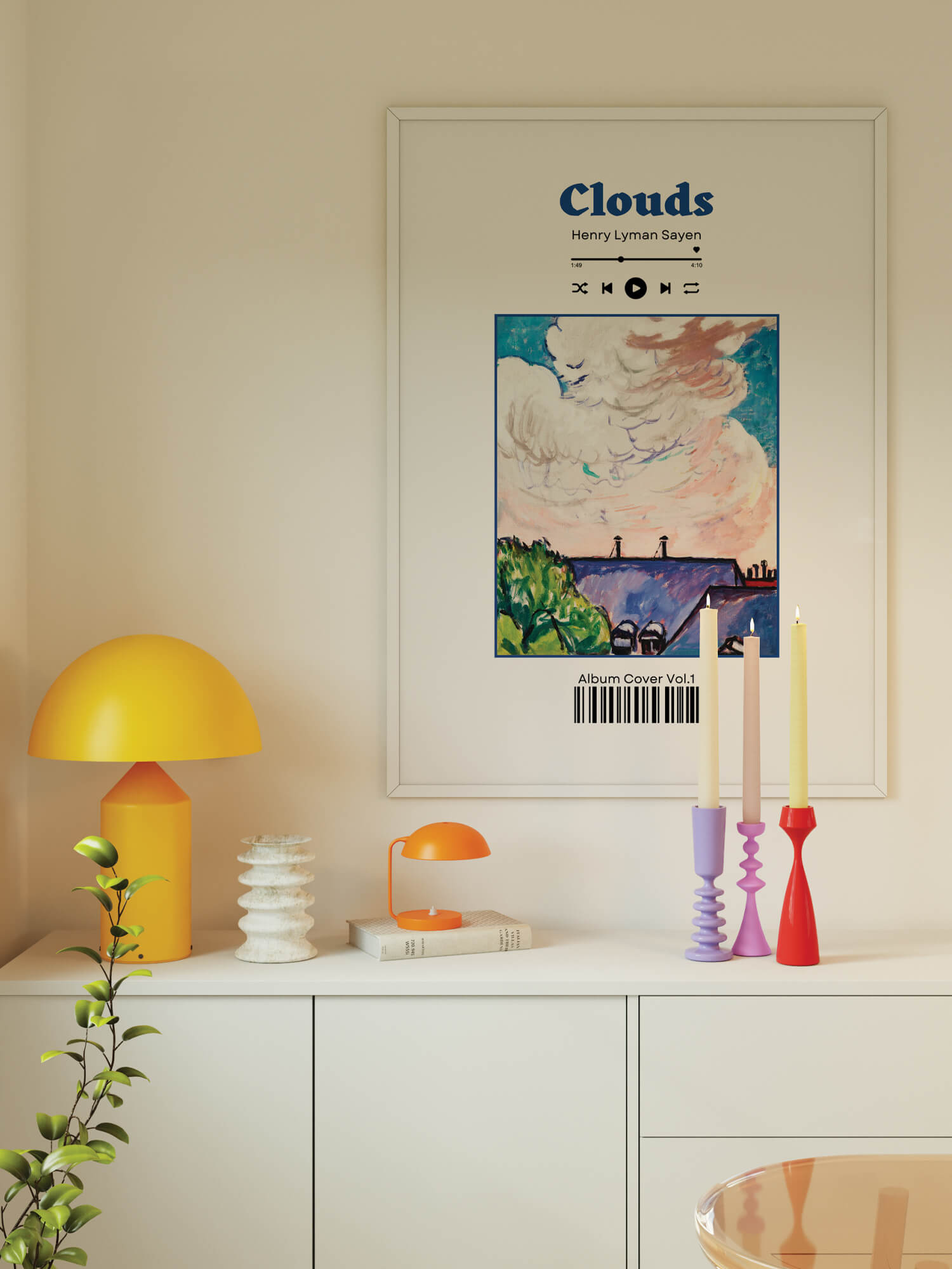 Retro Album Cover Print | Vintage Painting Album Cover Poster | EDGE ...